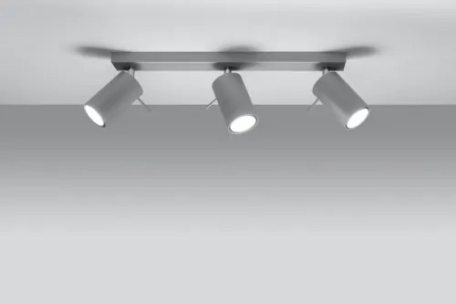 Stropní bodové svítidlo SOLLUX Ring 3 GU10 3x40W bez zdroje SL.0451 šedá
