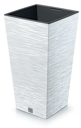 PROSPERPLAST Květináč - FURU SQUARE Rozměr: 34,5x34,5 cm, Barva: bílá