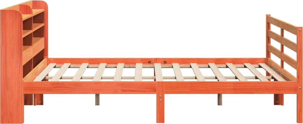 Postel bez matrace voskově hnědá 200 x 200 cm masivní borovice 3306667