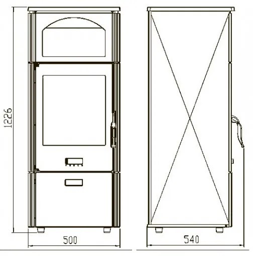PLAMEN Litinová krbová kamna LAGUNA - hnědá
