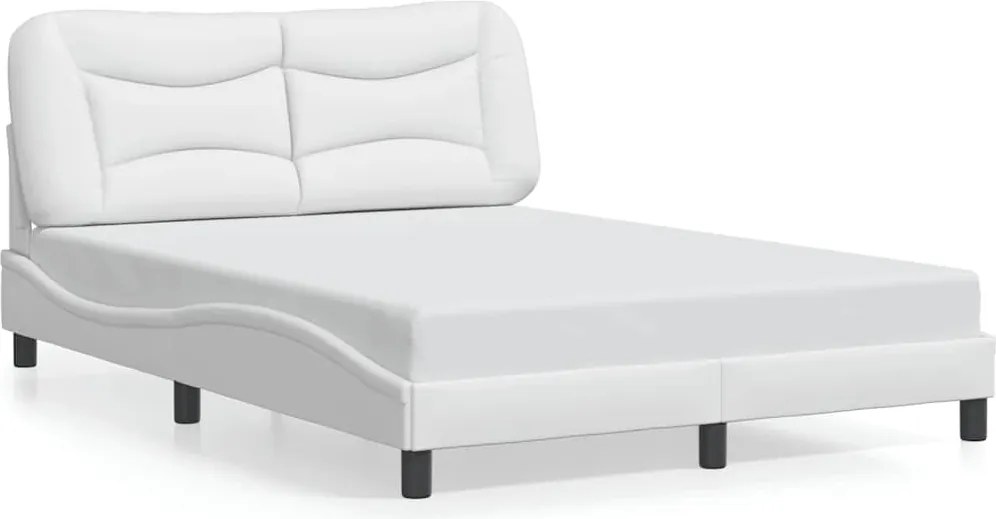 Rám postele bez matrace Hvar bílý 120x200 cm umělá kůže 3207989