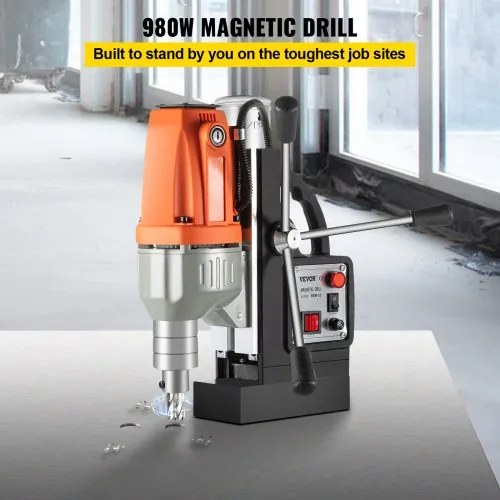 Magnetická vrtačka 220 V-240 V 980 W, vrtačka na kov Vysoký výkon 680 ot./min