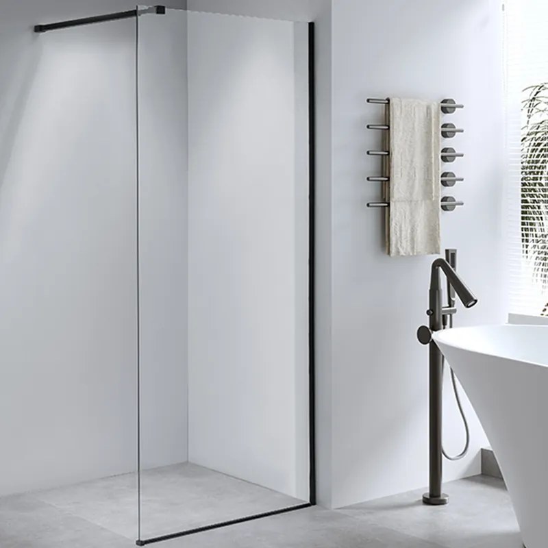 BPS-koupelny Sprchová zástěna Walk-in HYD-WI07 90 černá - bez vaničky