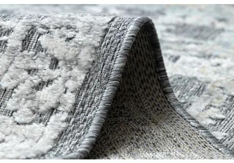 koberec Strukturální SOLE D3812 Ornament ploché tkaní šedá / béžový velikost 180x270 cm | krásné koberce cz