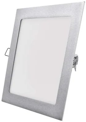 LED panel 225×225, čtvercový vestavný stříbrný, 18W neutr.b.