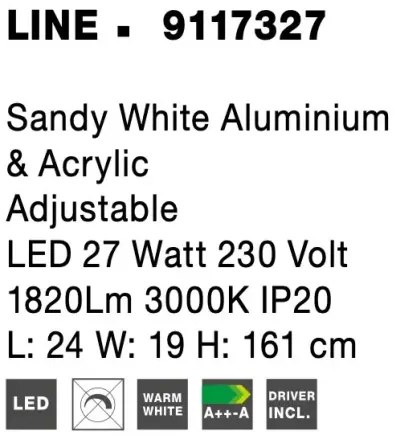 LED stojací lampa Line