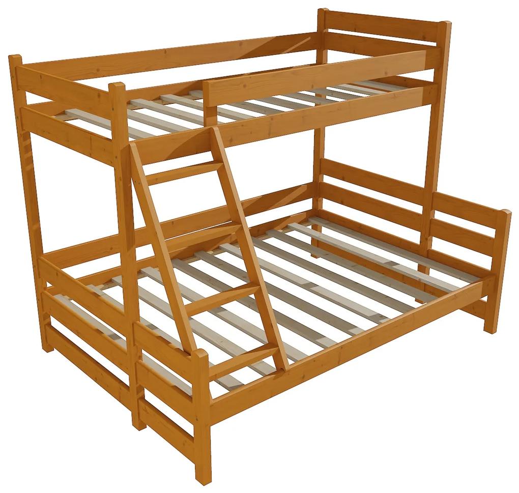 Vomaks Patrová postel s rozšířeným spodním lůžkem PPS 004 Rozměr: 90/120 x 200 cm, Barva: moření dub