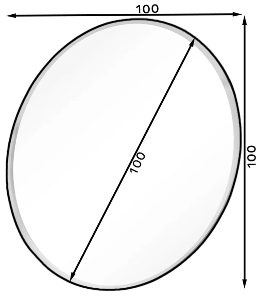 Eltap Kulaté zrcadlo Grace Ø100 Bílé