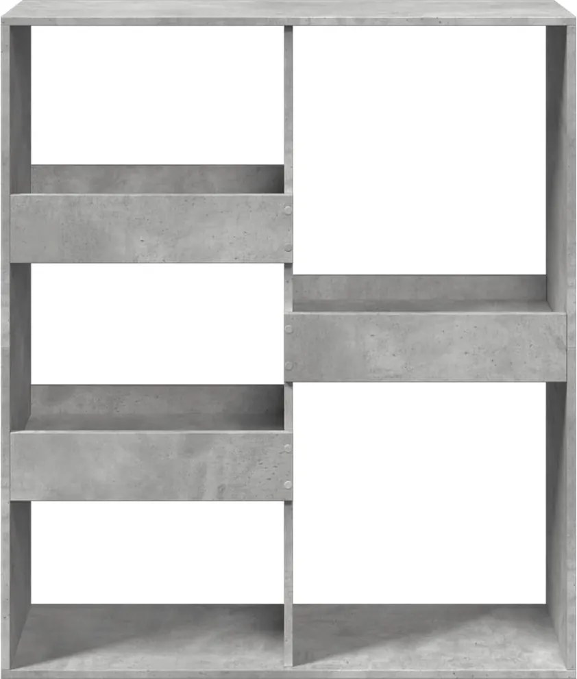 Dělicí stěna betonově šedá 100 x 33 x 115 cm kompozitní dřevo 3309549