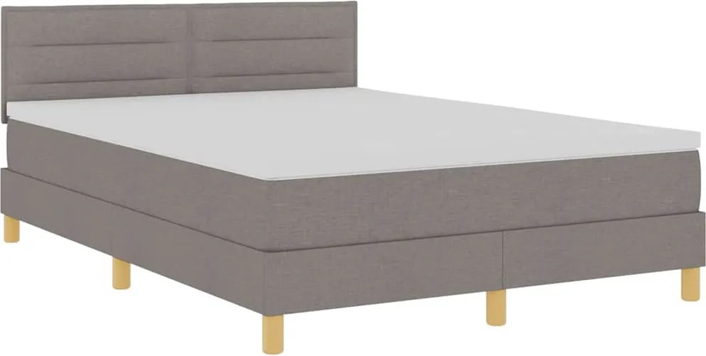 Postel s boxspringem s polštářem Taupe 140 x 200 cm textil 3338850