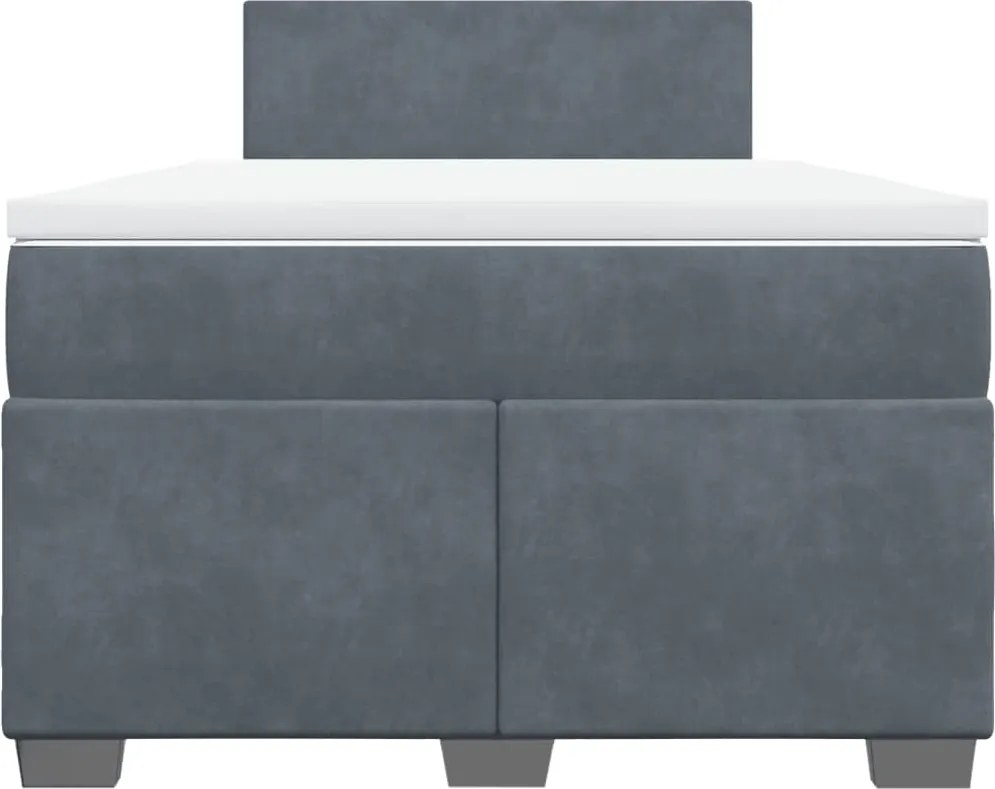 Box spring postel s matrací tmavě šedá 120 x 200 cm samet 3286277