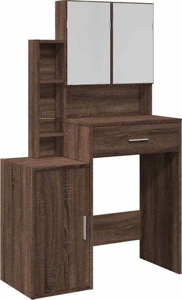 vidaXL Toaletní stolek se skříňkou 80 x 35 x 132 cm [848235] Barva: šedá sonoma