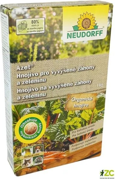 Hnojivo pro pro vyvýšené záhony a zeleninu NEUDORF Azet 1kg