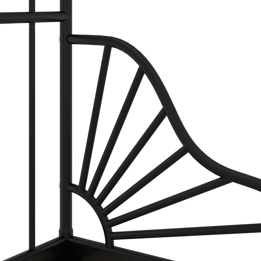 Prodloužitelný rám postele černý kov 80 x 130/200 cm 324740