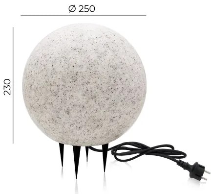 Venkovní dekorační svítidlo GARDEN BALL 1xE27/40W/230V IP65 pr. 25 cm