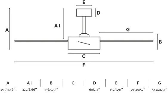 FARO 34261 - LED Stropní ventilátor BARTH LED/24W/230V černá + DO