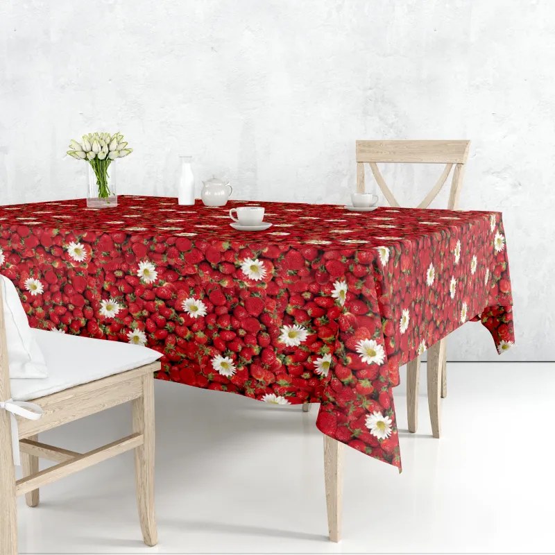 Ubrus PVC FL-1156 - Jahody (různé velikosti)