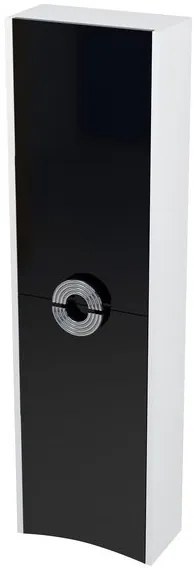 SAPHO - AVEO skříňka vysoká 40x140x20cm, levá, bílá /černá AV146