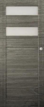 posuvné interiérové dveře do pouzdra SANTIAGO model 5 Průchozí rozměr: 70 x 197 cm, Orientace dveří: Levé dveře, Dekor: Dub šedý