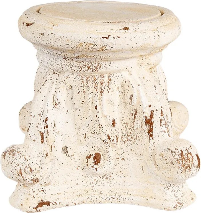 Béžový antik dekorační stolek pod květiny Baroque - 22*22*21 cm