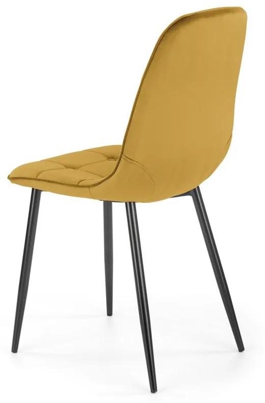 Jídelní židle Lancaster, žlutá / černá