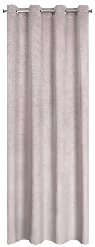 ZATEMŇOVACÍ ZÁVĚS NA KROUŽCÍCH LILI 140X250 CM PÚDROVĚ RŮŽOVÁ