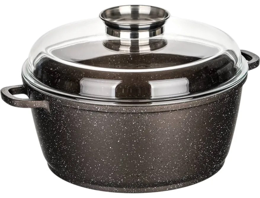 Banquet Nepřilnavý kastrol s aroma poklicí Premium Dark Brown 6,5 l