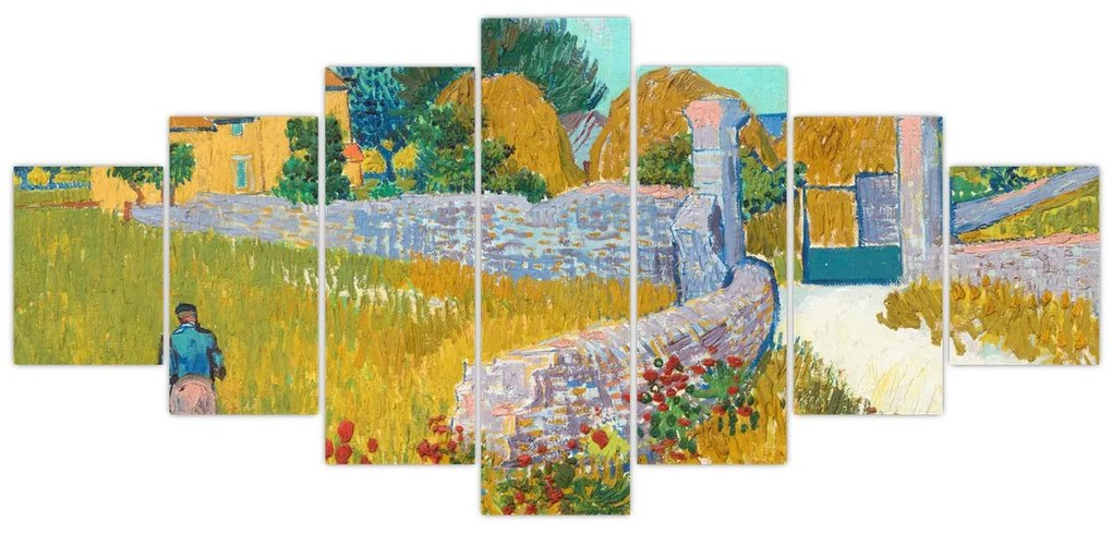 Obraz - Vincent van Gogh, Farmhouse in Provence, reprodukce (210x100 cm)