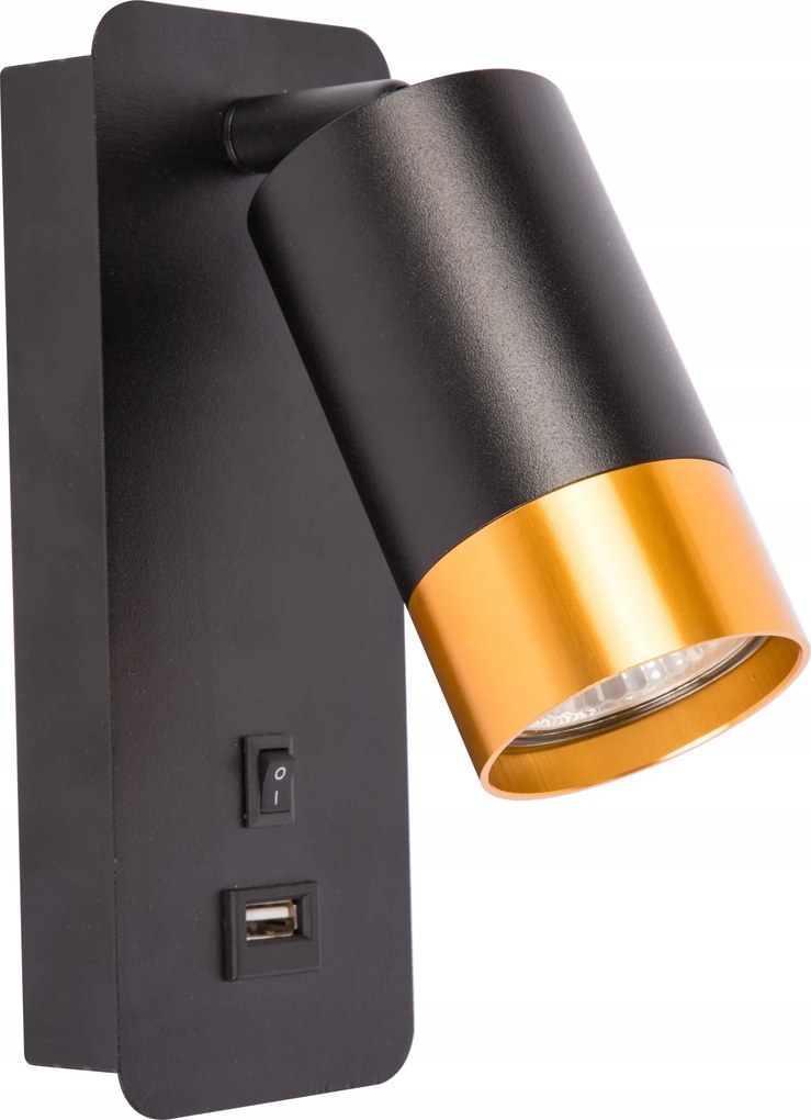 Nástěnná lampa Nuo s vypínačem, Usb nabíječka, nástěnné Led lampy