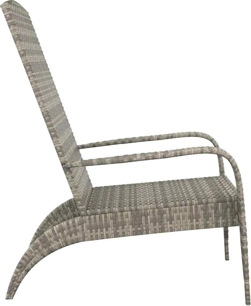 Zahradní židle Adirondack šedá polyratan 319695