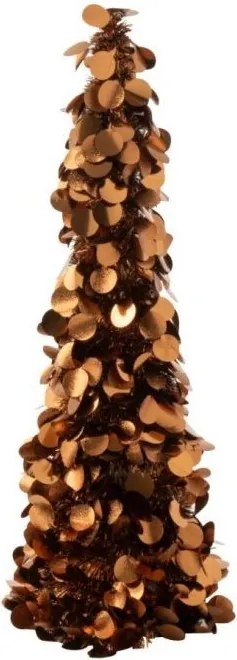 Bronzový lesklý vánoční stromek Sparkling – 14*14*60 cm