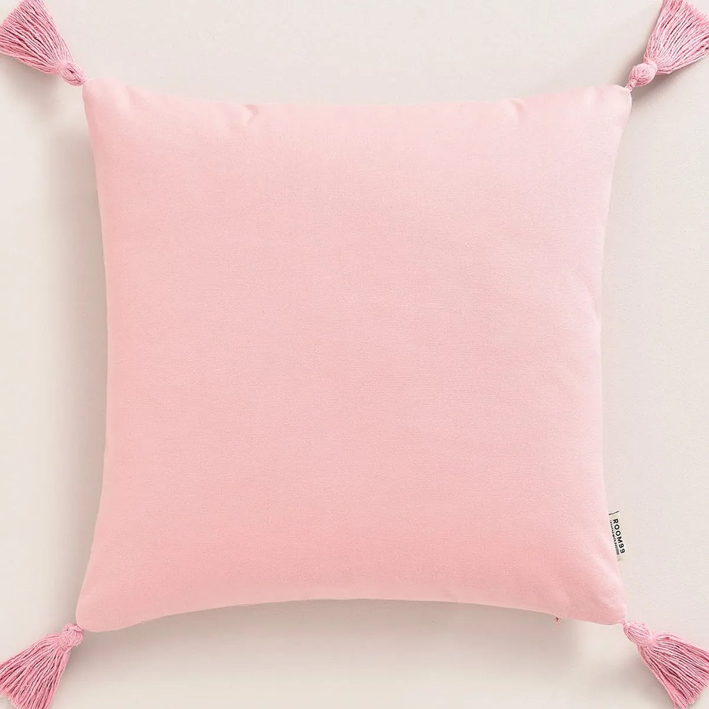 Room99 Dekorační povlak na polštář s třásněmi Soul Bavlna Barva: Světle růžová, Velikost: 30 x 50 cm