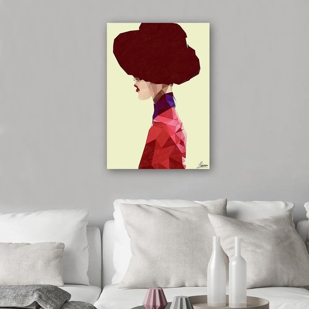 Gario Obraz na plátně Žena s kloboukem - Cantu Rozměry: 40 x 60 cm