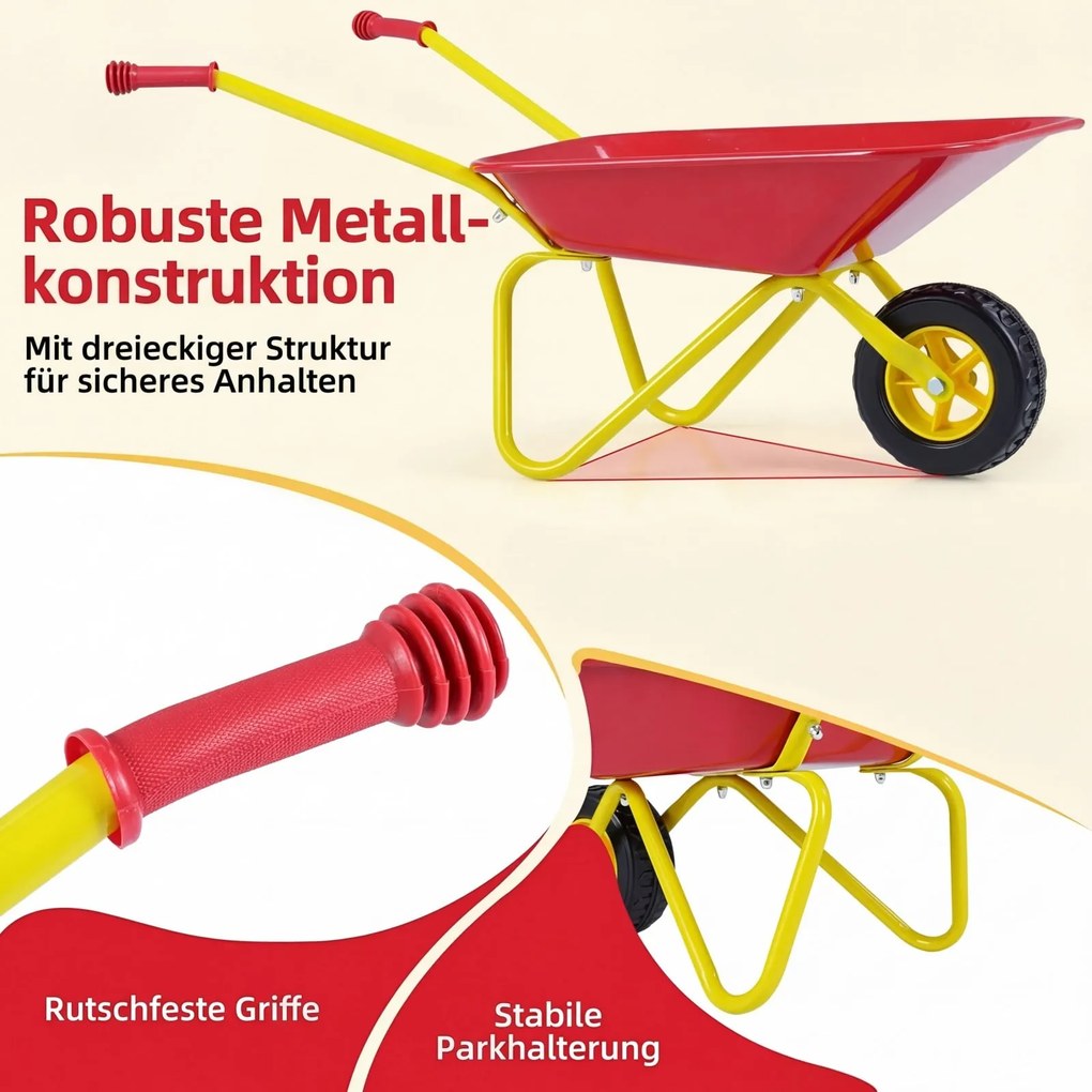 Costway Dětské trakaře plastové terénní pneumatiky indoor outdoor pro kluky