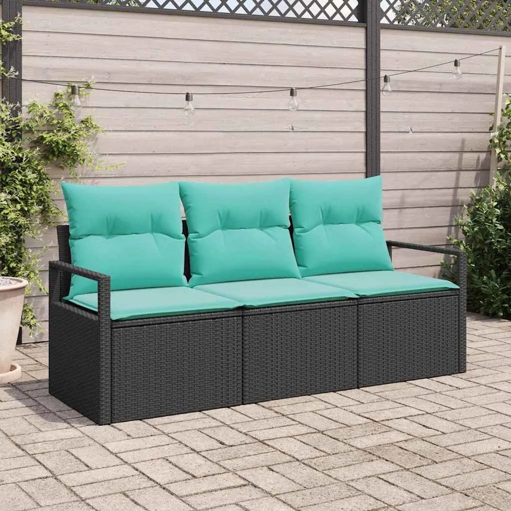 Set pohovek 3 ks Černá polyratan 3346246