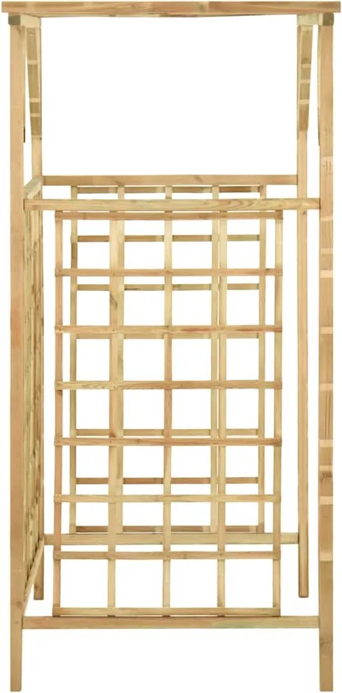 Zahradní pergola pro dvě popelnice impregnované borové dřevo 316063