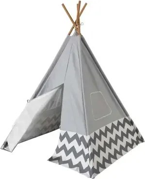 KidKraft Dětský stan TEEPEE šedá / od 3 let