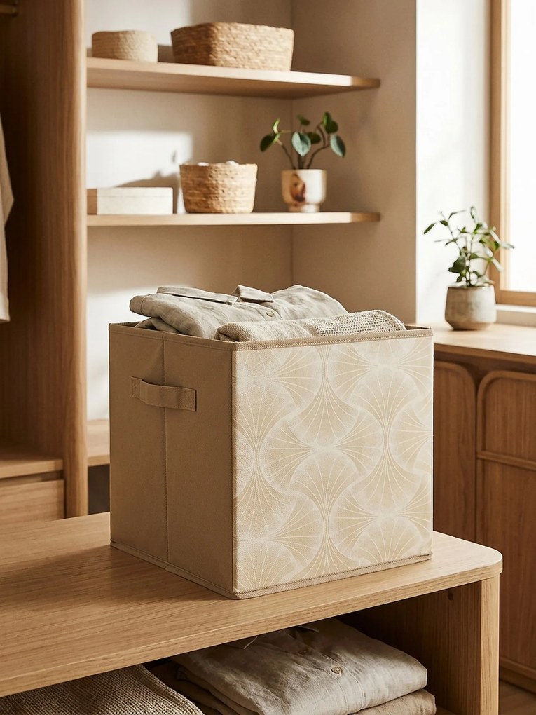 Sinsay - Skládací úložný box s abstraktním vzorem - vícebarevná