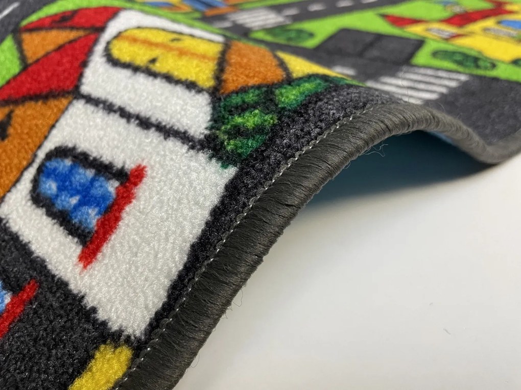 Vopi, Dětský kusový koberec City life kruh, 400x400 (průměr) kruh, vícebarevná, dětský pokoj