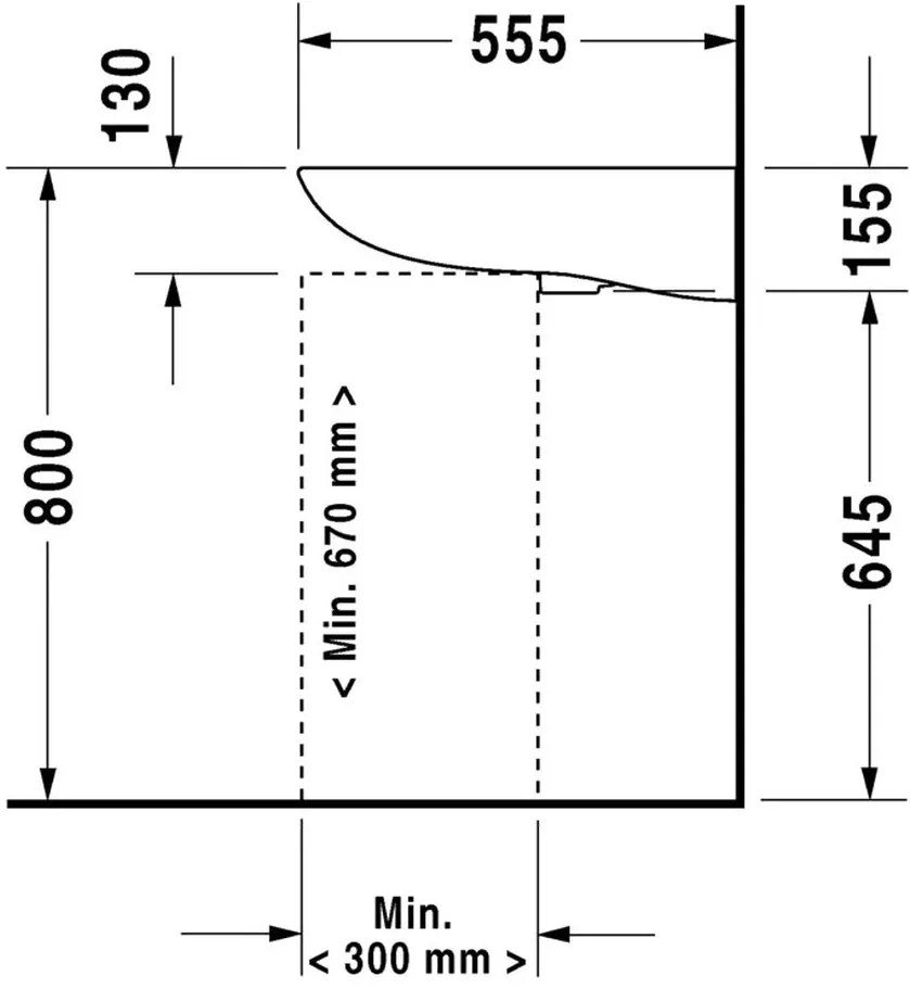 Duravit D-Code - Umyvadlo, 1 otvor pro armaturu propíchnutý, 60 x 55 cm, bílé 23136000002