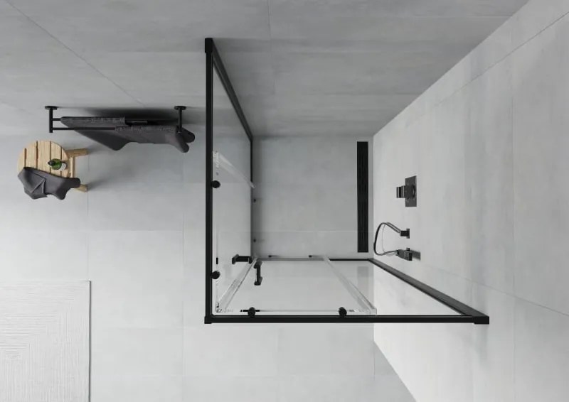 Mexen Rio čtvercový sprchový kout 90 x 90 cm, transparentní, černý - 860-090-090-70-00
