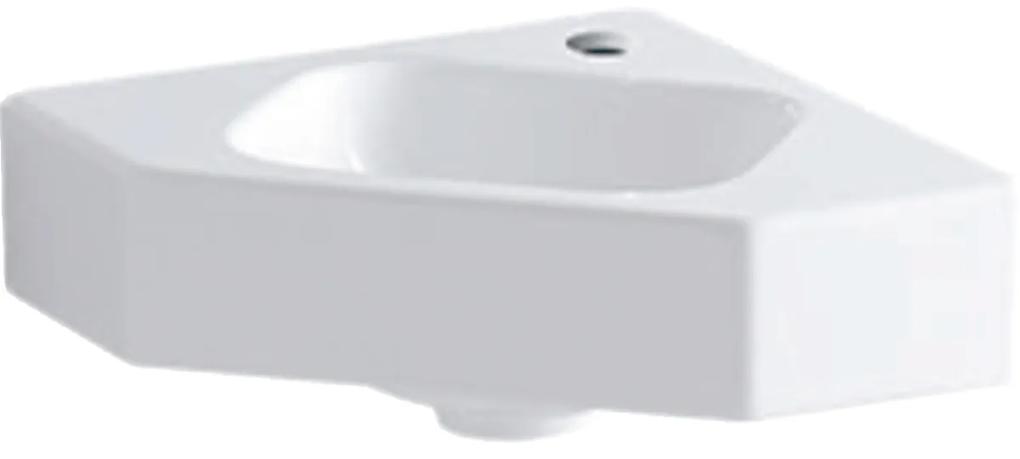 Geberit iCon - Rohové umývátko bez přepadu, 460x330 mm, s KeraTect, bílá 124729600