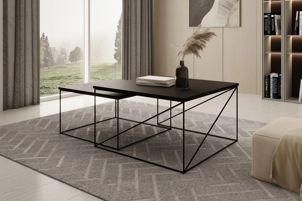 ADRK Furniture Konferenční stolek 2v1 Licco CT-LIC-B-B