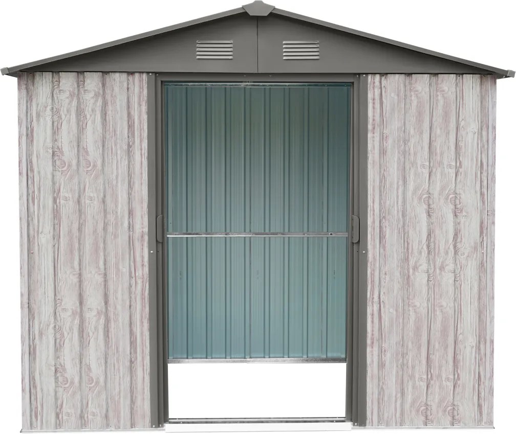 Zahradní domek BestBerg ZDB-4SD / 4,1 m² / 236 x 174 x 206 cm / dekor bílé dřevo/šedá