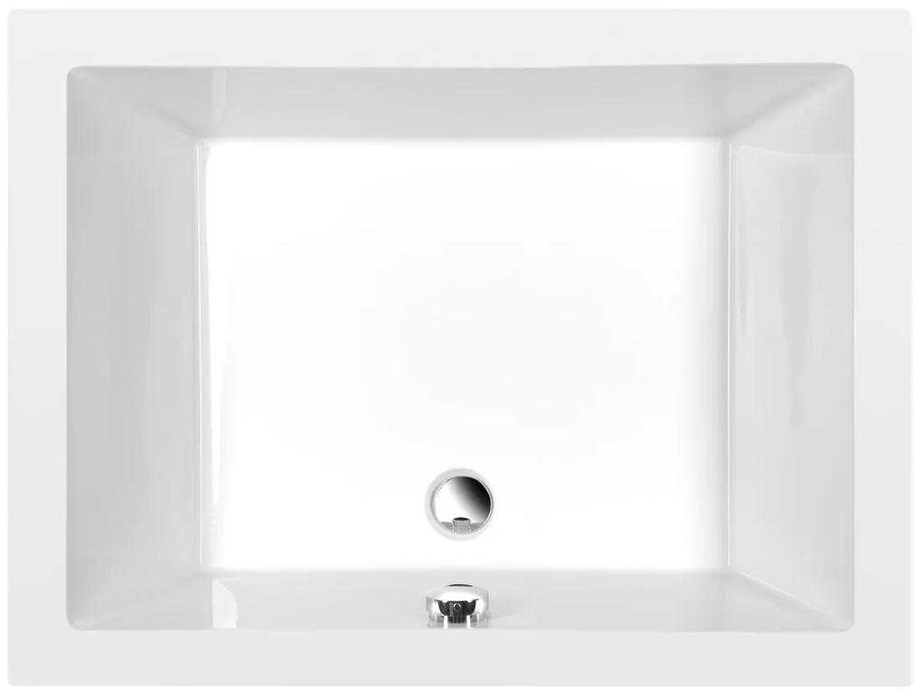 Polysan DEEP hluboká sprchová vanička s konstrukcí, obdélník 100x75x26cm, bílá 72880