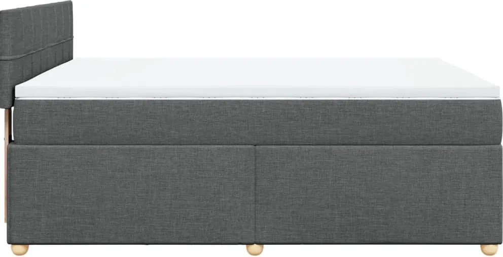 Box spring postel s matrací tmavě šedá 160x200 cm textil 3289032