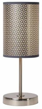 LUCIDE MODA Table Lamp 1xE27 D13 H38cm Silver, stolní lampa