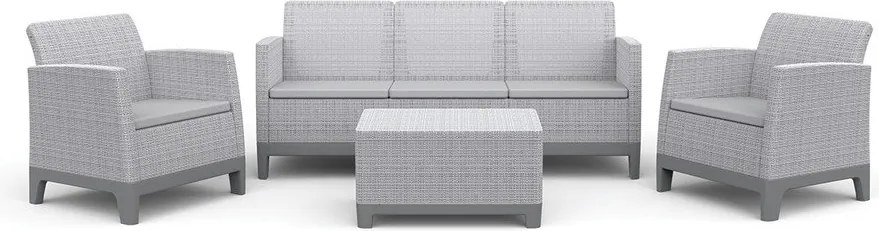 Světle šedý zahradní lounge set pro 5 Scandi Forma – Keter