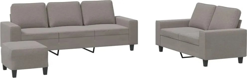 3dílná sedací souprava taupe textil 3201913