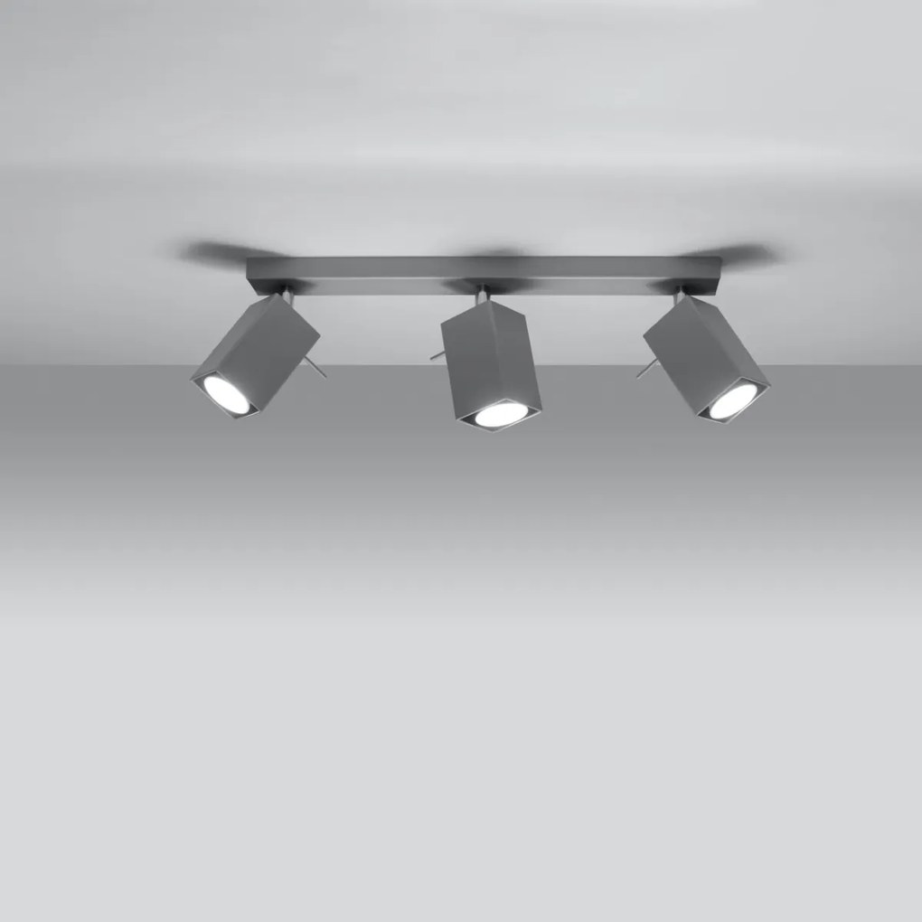 Sollux Lighting Stropní svítidlo MERIDA 3 šedé